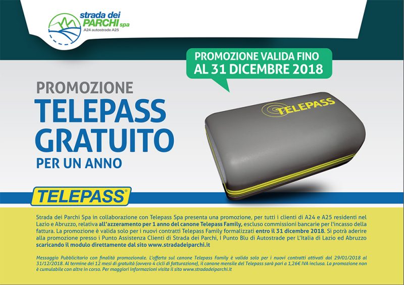 Telepass Family, la promozione continua fino al 31 dicembre 2018 ... Telepass Family, la promozione continua fino al 31 dicembre 2018 ...